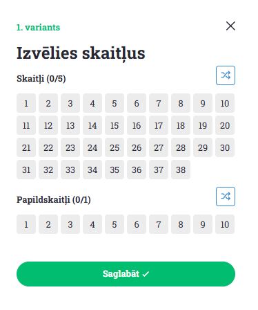 Latloto - nacionālā skaitļu loterija (agrāk Latloto 5 no 35)